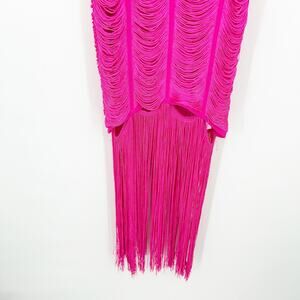 ASOS | Dresses | Asos Womens Barbiecore Party Dance Fringe Shift Midi ...